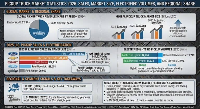 Pickup Truck Market Statistics 2026: Sales, Market Size, Electrified ...